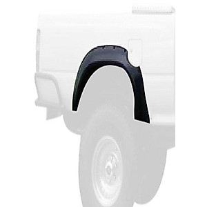 Bushwacker Cutout Pocket/Rivet Style Rear Fender Flares | 2-Piece Set, Black, Smooth Finish | 31020-11 | Fits 1989-1995 Toyota Pickup
