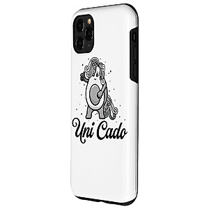 iPhone 11 Pro Max Uni Cado, Cute Avocado, Funny Unicorn, Guacamole, Vegan Case