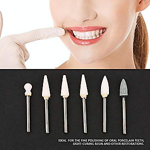 Dental Composite Polishing Kit 6Pcs Dental Porcelain Teeth Polisher Polishing Kit Oral High Speed Restoration Tool
