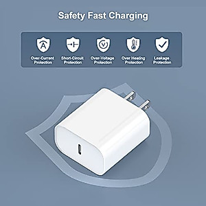 3 Pack iPhone 14 13 12 Charger Fast Charging [Apple MFi Certified], PD 20W USB C Wall Charger Block with 3 Pack 10FT Long Type C to Lightning Fast Charging Cable for iPhone 14 Pro Max 13 12 11 XS X 8