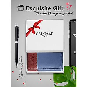 CALGARI® Italian Luxury Leather Wallets For Men | Trifold