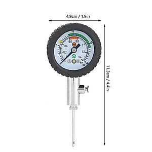 Ball Pressure Gauge Stainless Steel Accurate Air Pressure Gauge for Football Soccer Basketball Volleyball and Other Balls