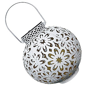 GANAZONO Solar Garden Lantern Outdoor Hanging Lights Vintage Garden Lamp Decorative Lantern Lights Landscape Lamp for Garden Patio Indoor Outdoor White