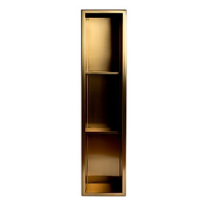 ALFI brand ABNP0836-BG Shower Niche, Brushed Gold 36 x 8 x 4