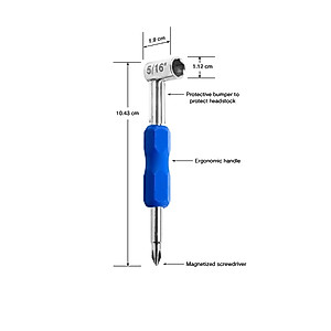 MusicNomad MN232 Premium Truss Rod Wrench - 5/16", Plus Magnetized Screwdriver