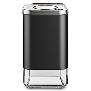 Kaffe Glass Storage Container. Coffee Canister - BPA Free Stainless Steel with Airtight Lid (12oz)