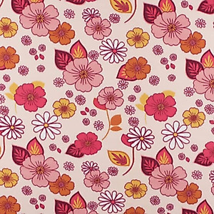 Handmade Fleece Cage Liners for Midwest Double Critter/Ferret Nation, Full set 7-pieces, Rats, Ferrets, Chinchillas, other small animals (Fall Floral on Pink, Maroon)