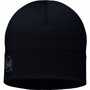 Black Merino Wool Beanie