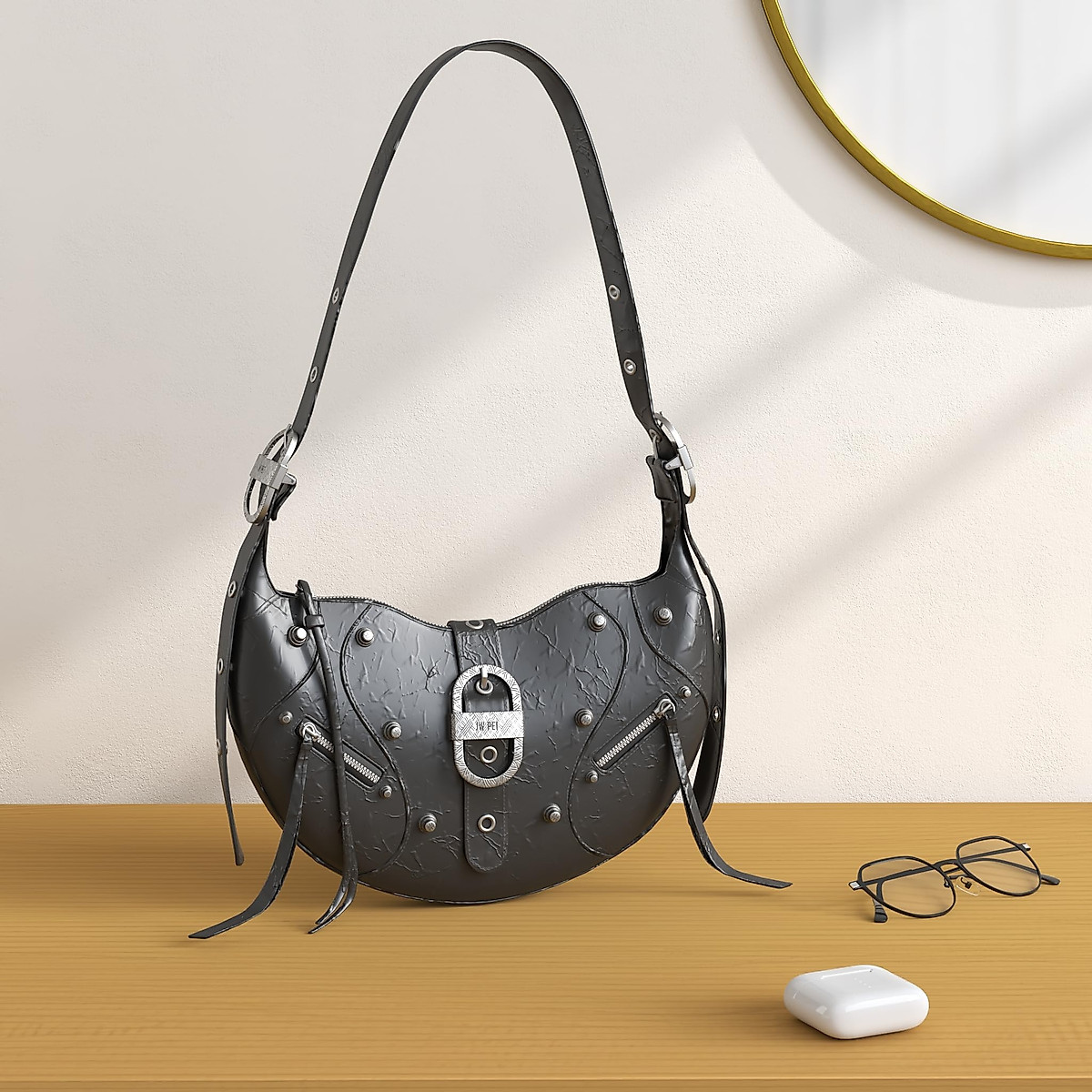 JW PEI Women's Tessa Shoulder Bag - Crushed Black