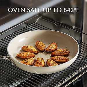 ROCKURWOK Pots and Pans - Ceramic Nonstick Cookware Set, 5 Pcs Cooking Pans with Stainless Steel Handles - Induction Compatible, Oven & Dishwasher Safe - Non-Toxic, Free of PFAS, PTFE, PFOA