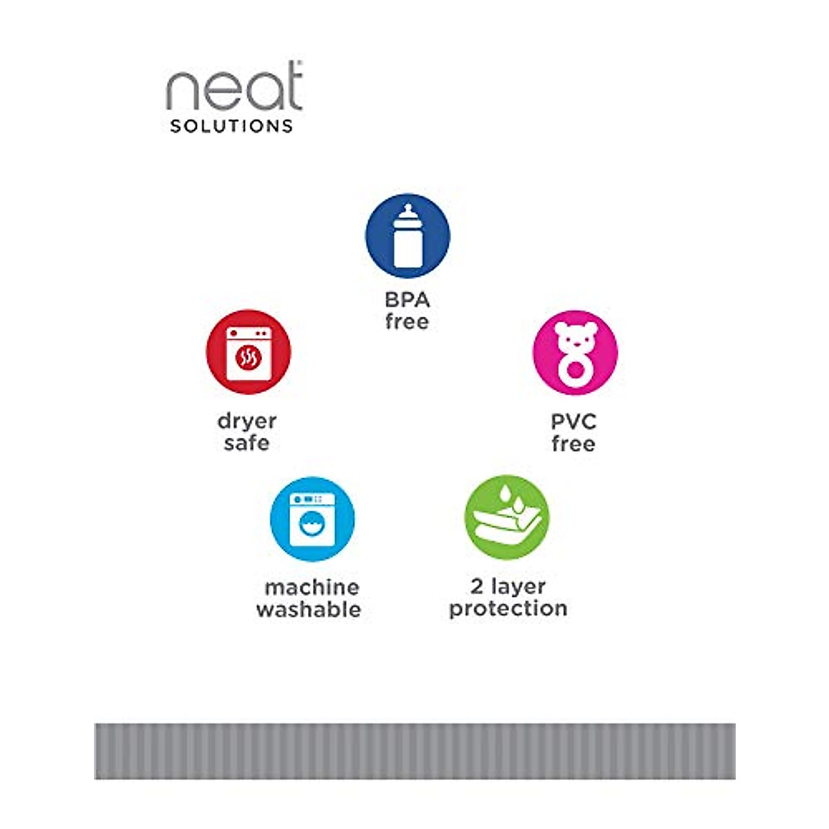 Disney Neat Solutions Mickey Mouse 3 Pack Infant Scarf Bib with Teether, Grey Heather