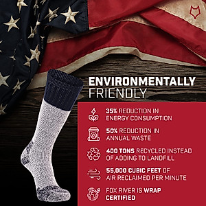 FoxRiver womens Wick Dry Outlander Heavyweight Boot & Field Mid-calf hiking socks, Green, Large US