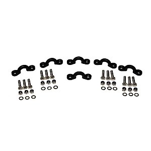 Injection Molded Nylon Pad Eyes Pack of 6 A4 Stainless Steel Machine Screws, Washers and Lock Nuts