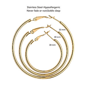 8 Pairs Stainless Steel Gold Hoop Earrings Huggie Cuff Earrings Sets for Multiple Piercing Hoops and Studs Earrings Set Cartilage Small CZ Earrings Ball Earrings Set for Women