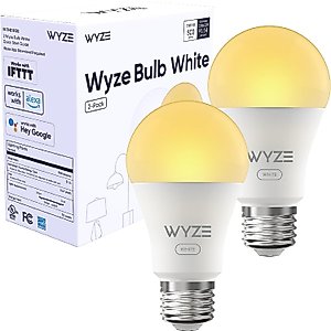 Wyze Lifestyle Bulb White, 800LM Tunable-White Wi-Fi Smart Light Bulb, Work with Alexa and Google Assistant, 2.4GHz, No Hub Required, A19 Dimmable, 2700K - 6500K, 90+CRI, Timer & Group, 2-Pack
