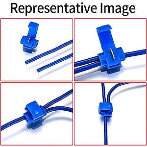 QOOSIKICC 80 Pcs Quick Splice Wire Connectors, Solderless Quick Splice Snap Electrical Wire Connectors, Insulated Electrical Wire Crimp Connectors Terminal Joint, 22-10 AWG