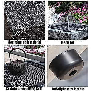 Fire Pits Outdoor Large BBQ Leisure Table On The Garden Terrace, Outdoor Cooking Fire Pit, Burning Fire Bowl, Multifunctional Heating Fireplace