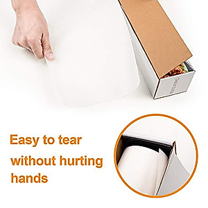 SMARTAKE Parchment Paper, 2 Rolls 15 in x 164 ft (410 Sq. Ft) Non-Stick Baking Parchment Roll, Baking Pan Liner for Kitchen, Air Fryer, Steamer, Cooking Bread, Cookies and More, White