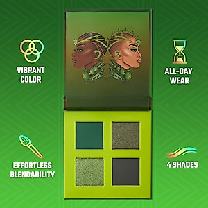 Juvia's Place Rebel Quad Army Eyeshadow Palette - Shades of 4 Professional Eye Makeup, Pigmented Eyeshadow Palette, Makeup Palette for Eye Color & Shine, Pressed Eyeshadow Cosmetics