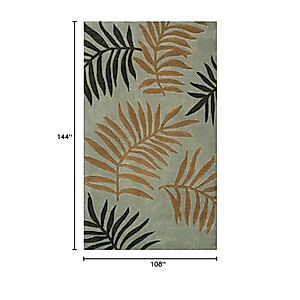 SAFAVIEH Total Performance Collection Area Rug - 9' x 12', Blue & Multi, Hand-Hooked Oriental, Non-Shedding & Easy Care, Ideal for High Traffic Areas in Living Room, Bedroom (TLP740B)