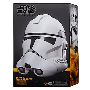 Star Wars The Black Series Phase II Clone Trooper Premium Electronic Helmet, The Clone Wars Roleplay Collectible, Kids Ages 14 and Up