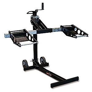 MoJack - MJ750XT Riding Lawn Mower Lift - 750lb Capacity, Adjustable Wheel Span, Safe & Sturdy Design - Ideal for Lawn Tractors, ZTR Riding Mowers, ATVs & Motorcycles for Maintenance & Repairs, Black