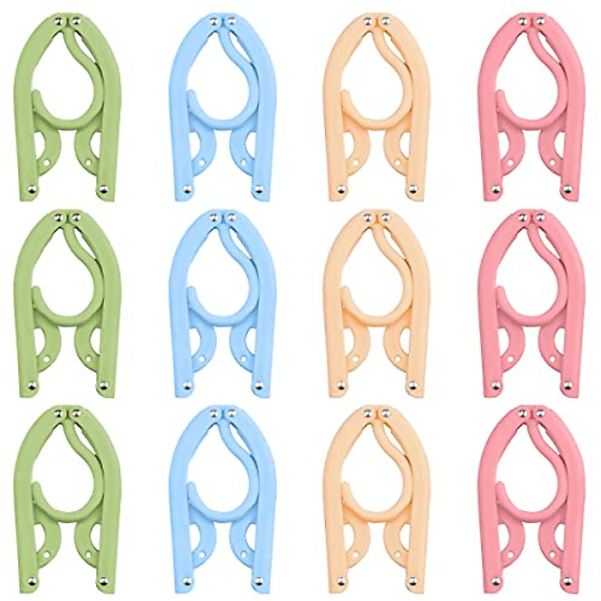 Foldable Travel Hanger 12 Pcs Portable Folding Clothes Hangers Non-Slip Lightweight Portable Coat Hanger