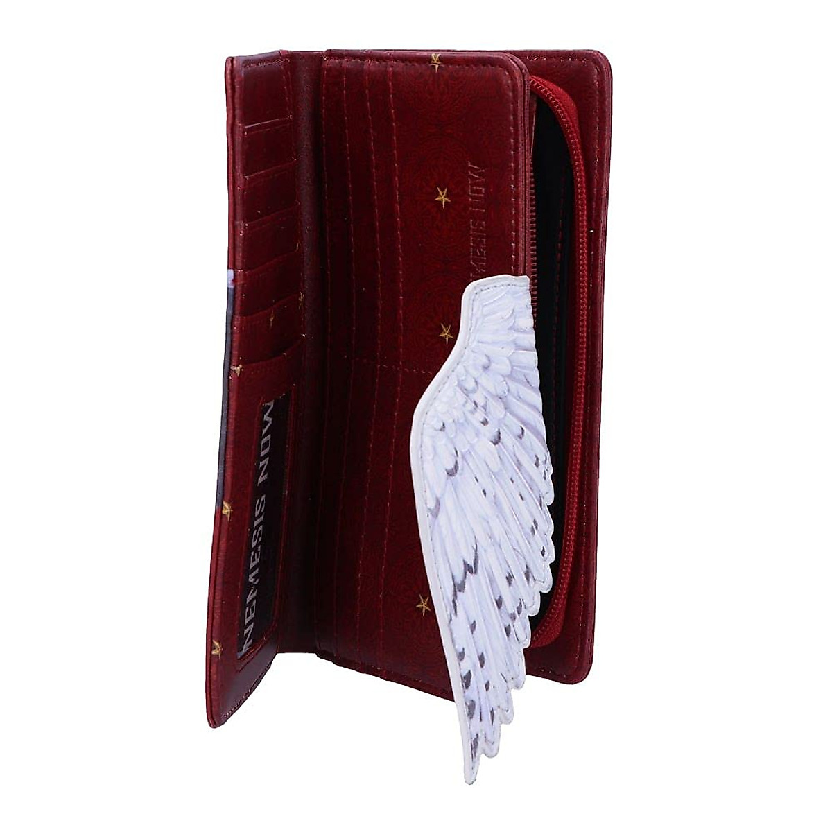 Nemesis Now Embossed Purse, Gothic Wallet, 18.5cm - Snowy Owl