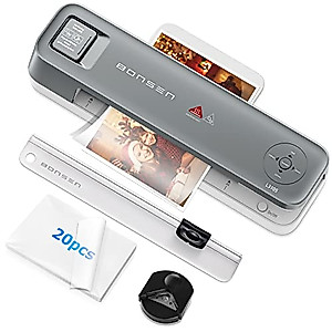 BONSEN Laminator Machine with Laminating Sheets 20 Pouches, 9-Inch Thermal Laminator for Home Office School Use, Personal 4-in-1 A4 Hot Cold Laminating Machine with Paper Trimmer and Corner Rounder