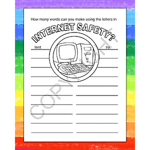 ZOCO - Internet and Web Safety - Kids Educational Coloring Books (25 Bulk Pack, Without Crayons) - Stay Safe Online - Games, Puzzles, Activities for Children