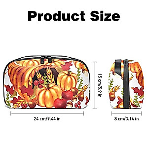 Travel Cord Organizer, Tech Organizer, Electronics Organizer, Cable Organizer Bag, Thanksgiving Pumpkin Fall