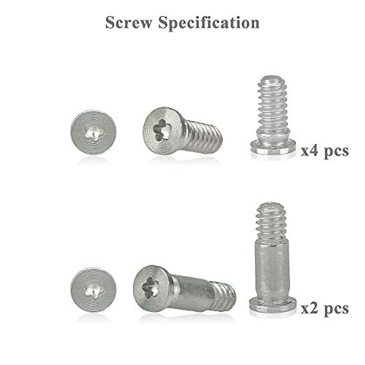 GogoFix Pentalobe Bottom Screws, Aluminum P5 Screwdriver and Suction Cup Compatible with MacBook Retina 15 inch A1707 and A1990, Year 2016-20. (Silver)