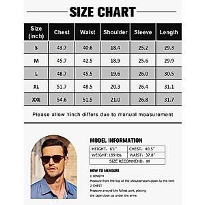 COOFANDY Men Untucked Shirt Regular Fit Button Up Long Sleeve Casual Dress Shirt Denim Black