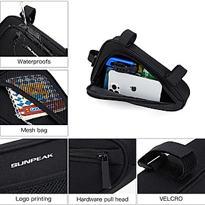 Sunpeak Bike Triangle Bag Bicycle Frame Pack Cycling Accessories Pouch for Cell Phone and Essentials