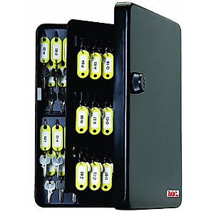 KeyGuard SL-8548 Combination Key Cabinet, 48 Hook, Black Finish