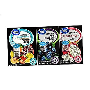 Low Calorie Sugar-Free Energy Drink Mix 3 Pack Bundle, 1-Large Variety Pack 1-Dragonfruit and 1-Acai Blueberry. .3 pack