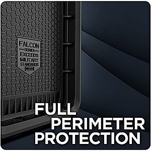 Encased 2-in-1 Belt Pouch with Rugged Case for Samsung Galaxy S22 Ultra - Shockproof Cover with Ballistic Nylon Phone Holster Clip (S22-ULTRA)