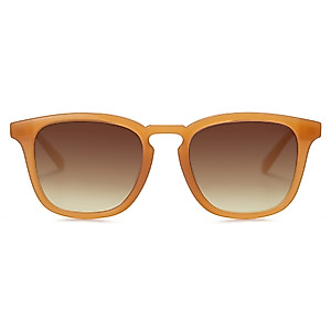 SOJOS Polarized Sunglasses for Women Men Classic Vintage Style Shades SJ2155, Orange/Brown