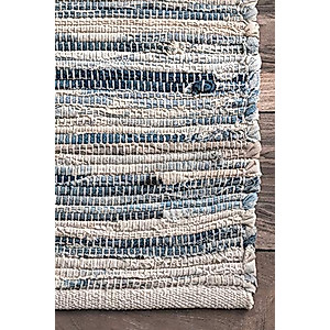 nuLOOM Maile Denim Stripes Area Rug, 4' x 6', Blue