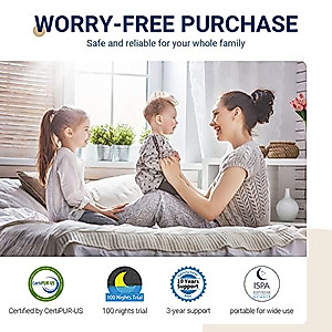 Avenco Gel Memory Foam Mattress Topper, Full Size Mattress Topper 2 Inch, Cooling Mattress Topper Full Size Bed with Breathable, Gel-Infused CertiPUR-US Foam for Pressure-Relief, Grey (AC-T5FM05)