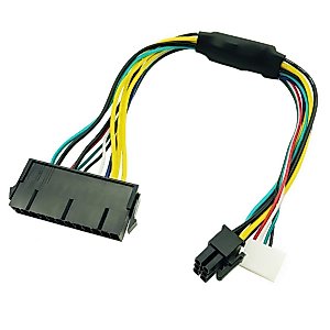 LeFix Power Supply Cable Adapter ATX 24Pin 24 Pin Female to 6Pin 6-Pin Male Mini 6Pin Connector 12 Inch 18AWG Replacement for HP Z230 Z220 SFF Workstation Motherboard