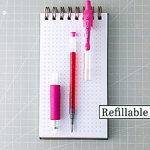 PILOT G2 Premium Refillable & Retractable Rolling Ball Gel Pens, 0.5mm Fine Point, Pink Ink, 6-Pack