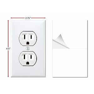 Pretend Electrical Outlet Sticker, Hilariously Funny Joke Power Outlet Decals, Wall Outlet Decal Gag is Great for Office Prank, Includes 10 Plug in Socket Stickers