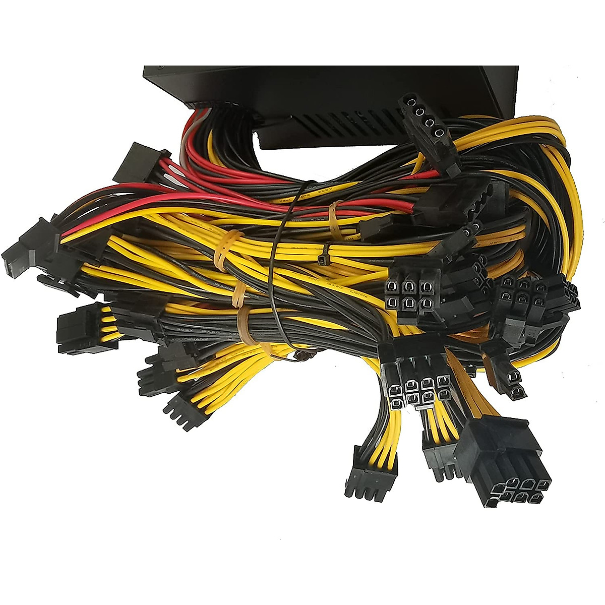 1800W Mining Power Supply Support 8 GPUs GPU Mining Rig, for ETH Bitcoin Ethereum Miner with Auto-Thermally Controlled Fan Supply,Designed for US Voltage 110V