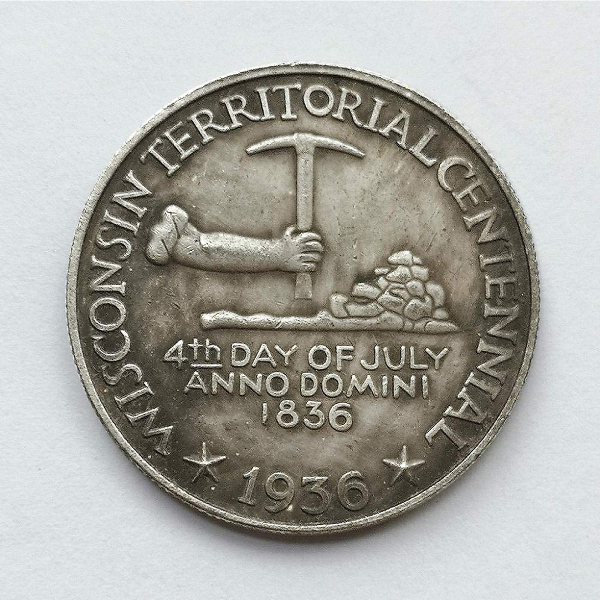 Exquisite Coin 1936 Wisconsin Territory Centennial Day Half Dollar American Commemorative Coin Antique Coin Collection Perfect Replacement for Original Coins