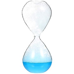 cabilock Glass Hourglass Timer Liquid Hourglass Liquid Motion Timer Hourglass Bubble Singing Hourglass Home Decorations Birthday Gifts (Blue)