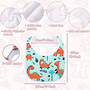 Geyoga 20 Pieces Sublimation Blanks White Bibs for Baby Decorating Washable Reusable Fabric Bibs (White)