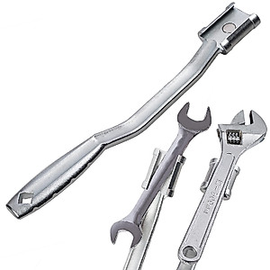 GIMYUAN Mangetic Wrench Extender Bar, 13.5 Inch Extension Wrench Tool with 1/2 Inch Square Hole for Universal Wrenches Mechanic Torque Multiplier Tool, Silver