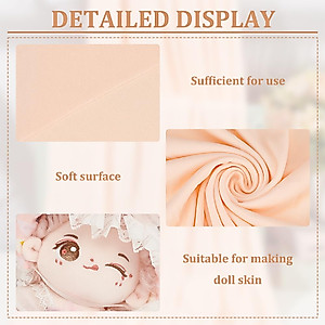 FINGERINSPIRE Skin Tone Fabric 39.4x59.1inch Bisque-Colored Skin Fabric for Doll Making, Polyester Glossy Doll Skin Fabric Cloth Doll Skin Color Fabric for DIY Handmade Crafting