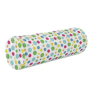 Vnurnrn Colorful Circles Neck Support Pillow Round Neck Roll Bolster Cylinder Pillow Cervical Pillows Knee Pillow for Leg Knee Back Head Support for Study Work Men Women